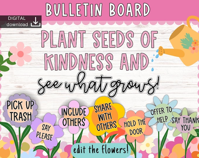 A Garden of Goals Bulletin Board Set | Classroom Decor | Goal Setting ...