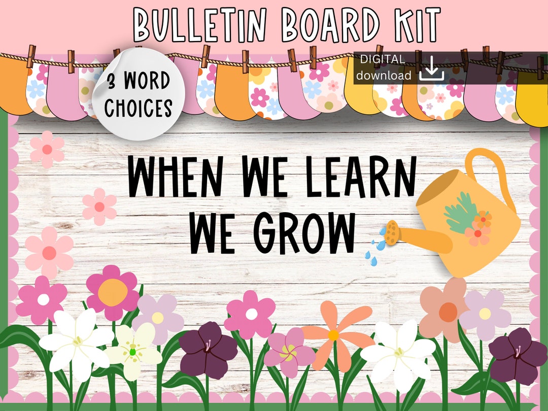 Spring Bulletin Board | Flowers Bulletin Board | Garden Bulletin Board ...