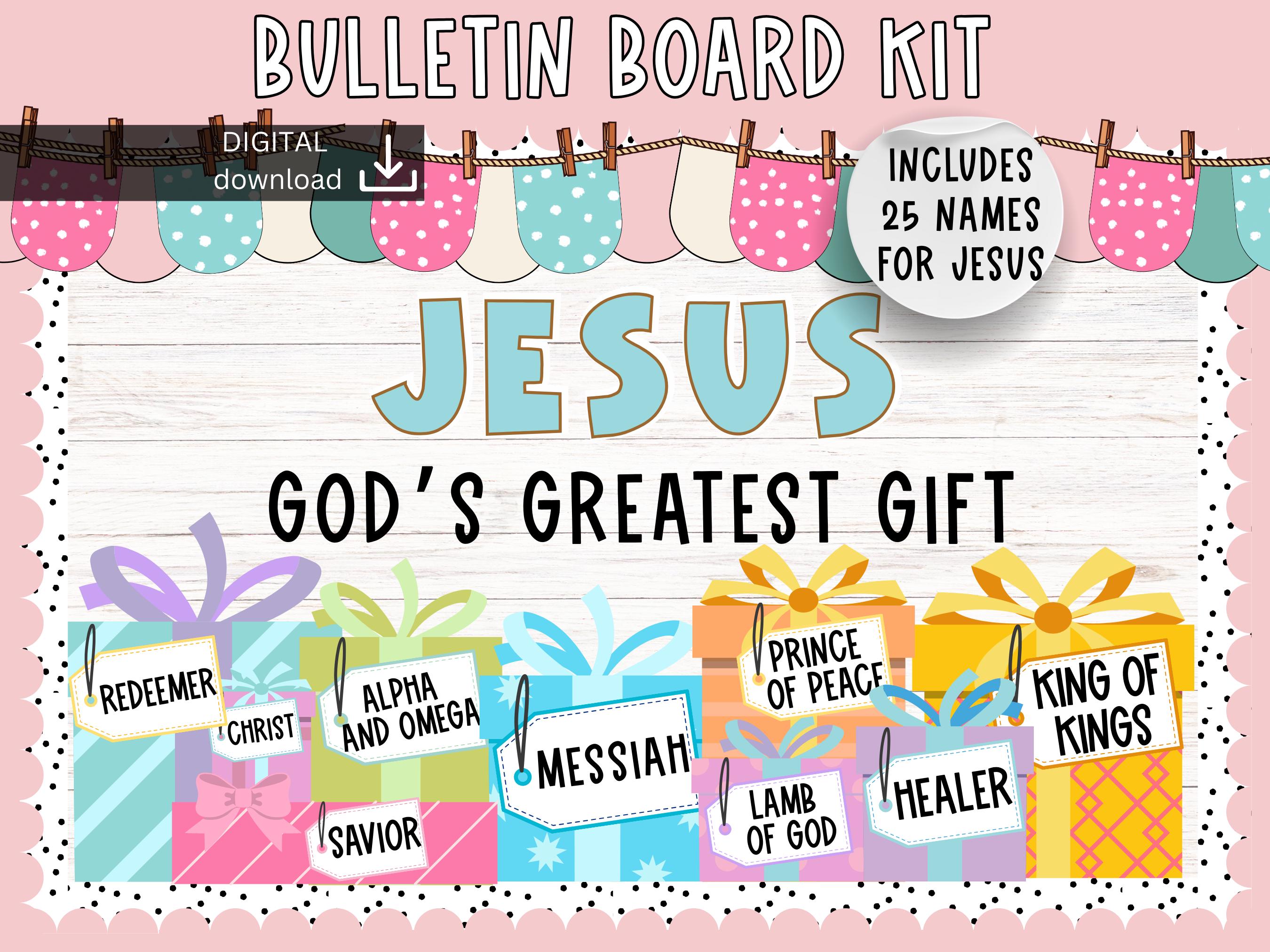 Names of Jesus Bulletin Board Kit | Bible Bulletin Board | Christian ...