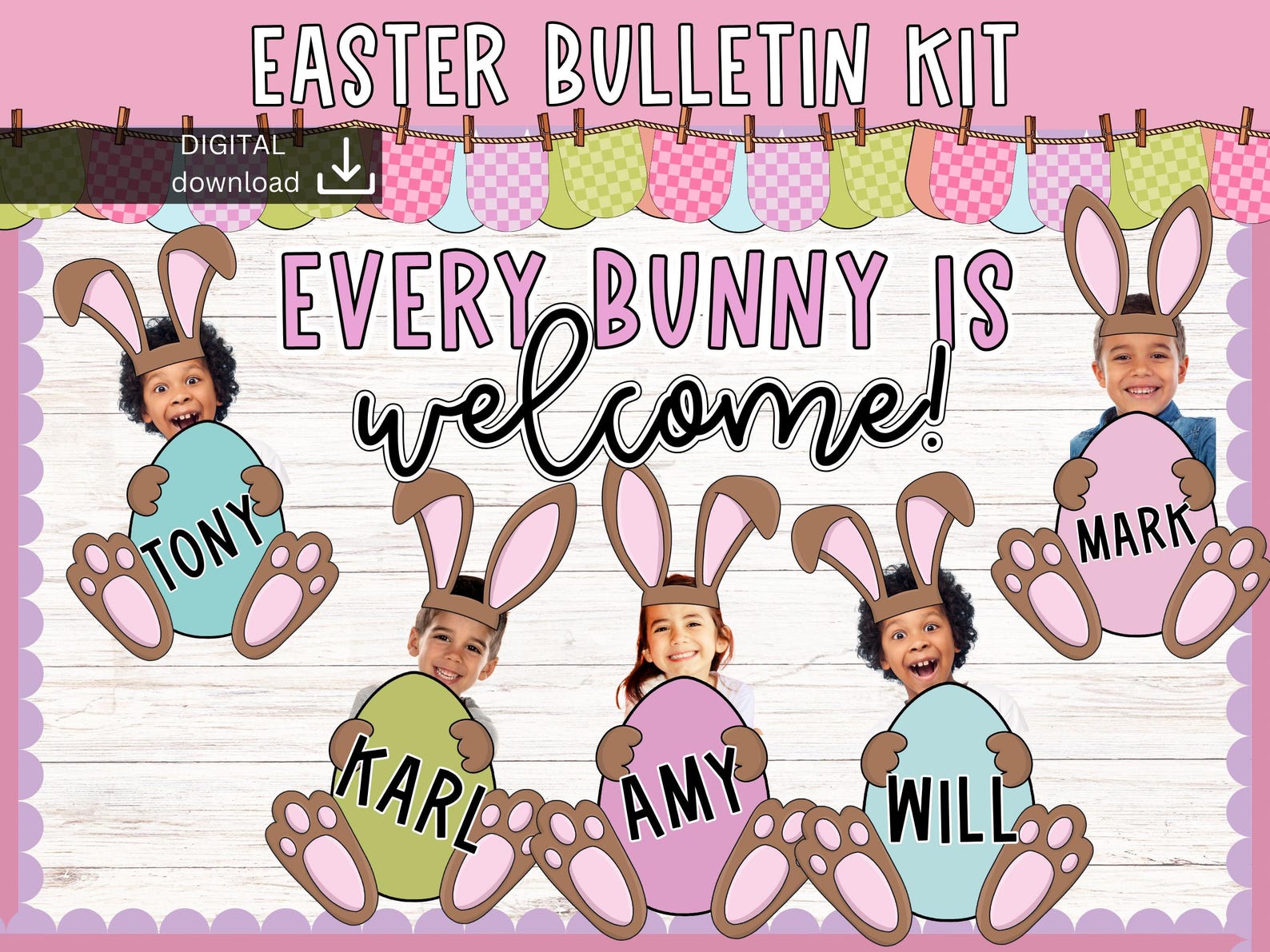 Easter Bulletin Board | April Bulletin Board | Easter Bunny Bulletin ...