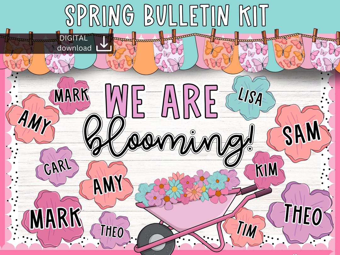 Spring Bulletin Board | Flowers Bulletin Board | Butterfly Bulletin ...