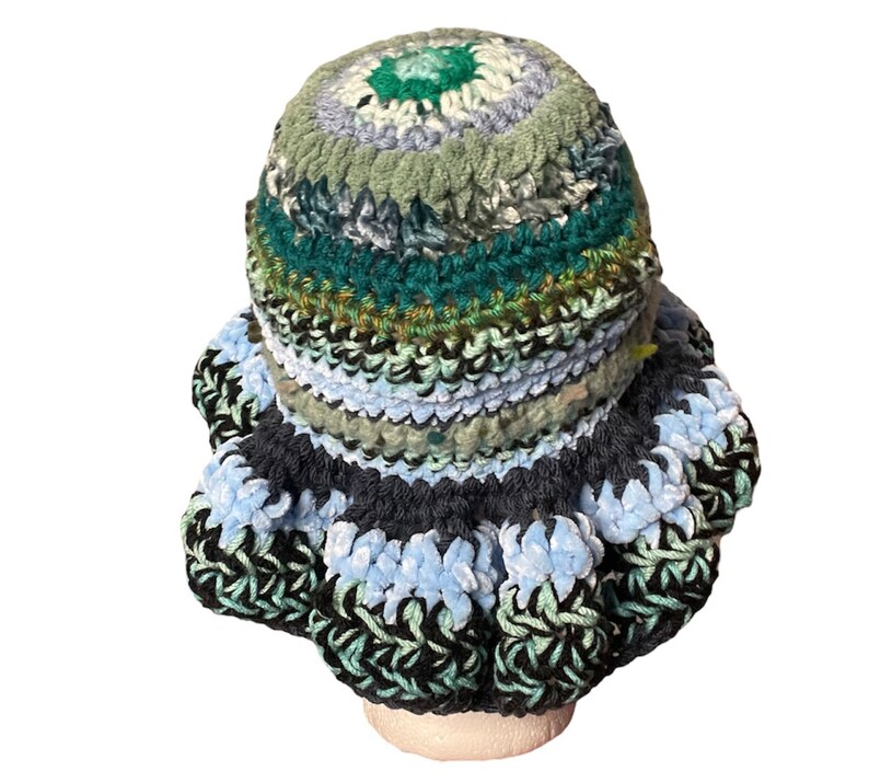 Funky Crochet Ruffle Hat •handmade Crochet Ruffle Hat • - Etsy