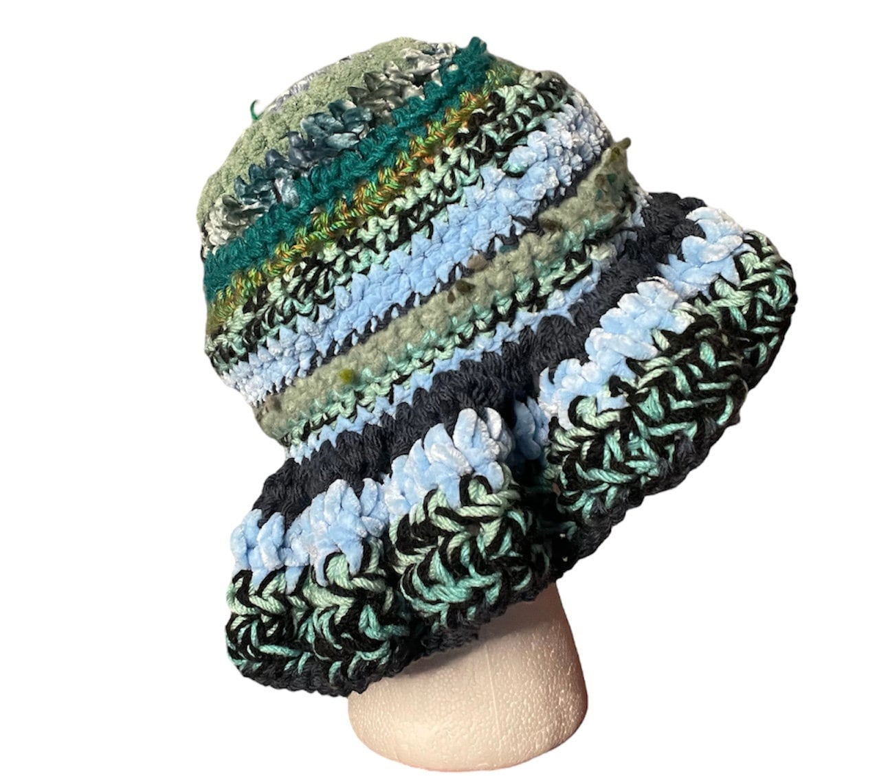 Funky Crochet Ruffle Hat •handmade Crochet Ruffle Hat • - Etsy