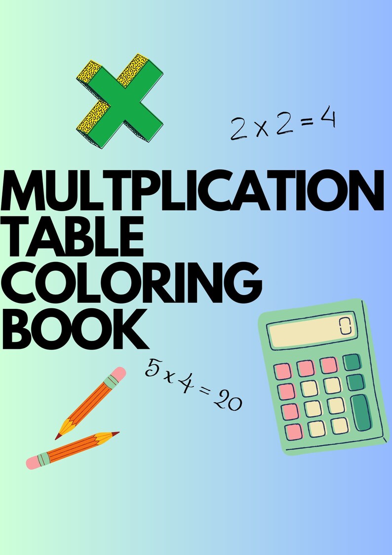 Coloring Pages: Multiplication Table 1 12 - Etsy