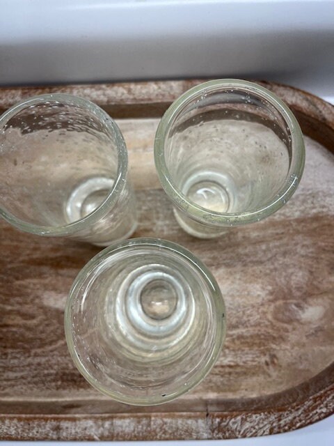 3 Vintage Handblown Bubble Glass Bar Glasses - Etsy