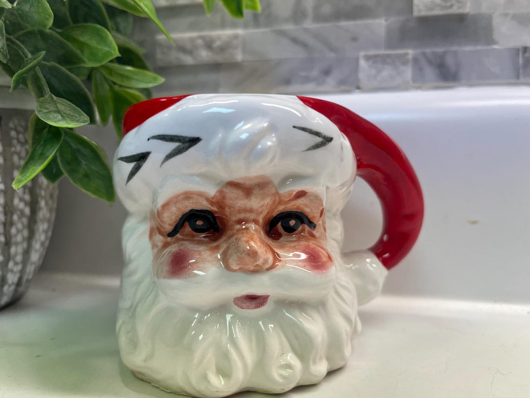 Lefton Vintage Christmas Santa Mug MCM 1950’s - Etsy