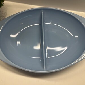 Vintage Pyrex Delphite Blue/ Bluebelle 1.5 Quarts Cinderella Divided ...