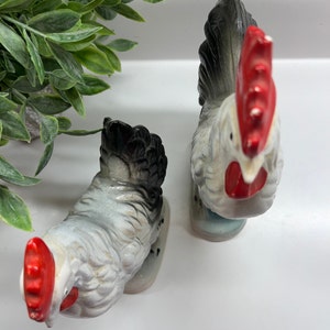 Antique Ceramic Rooster/chicken/hen Figurines — Vintage Collectible ...