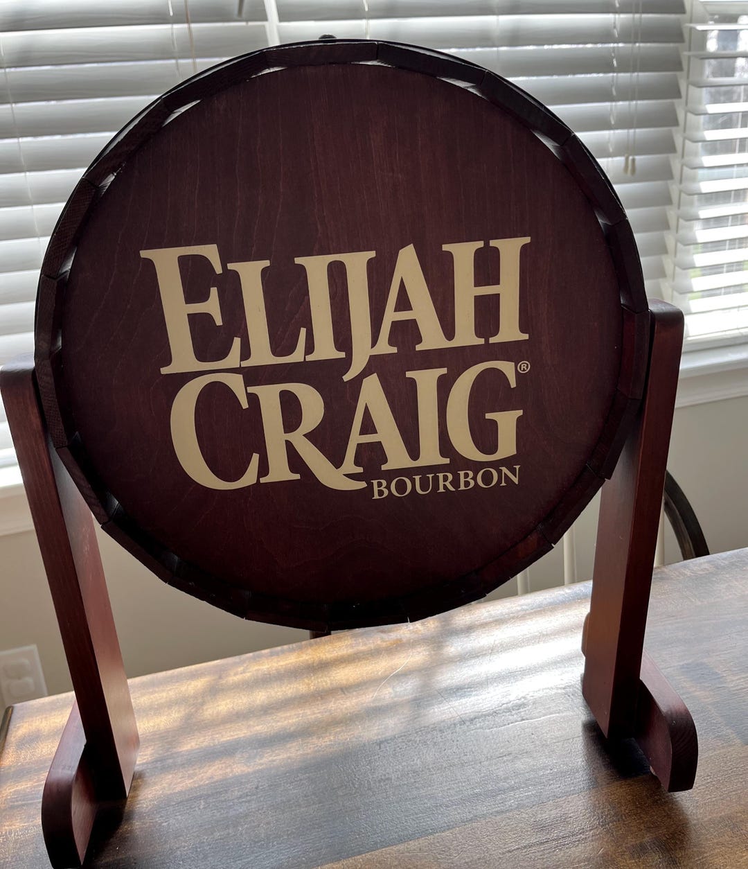 Elijah Craig Bourbon Wood Bar Sign; Bourbon Barrel Sign; Fun Bar Decor ...