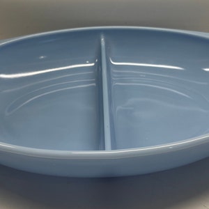 Vintage Pyrex Delphite Blue/ Bluebelle 1.5 Quarts Cinderella Divided ...