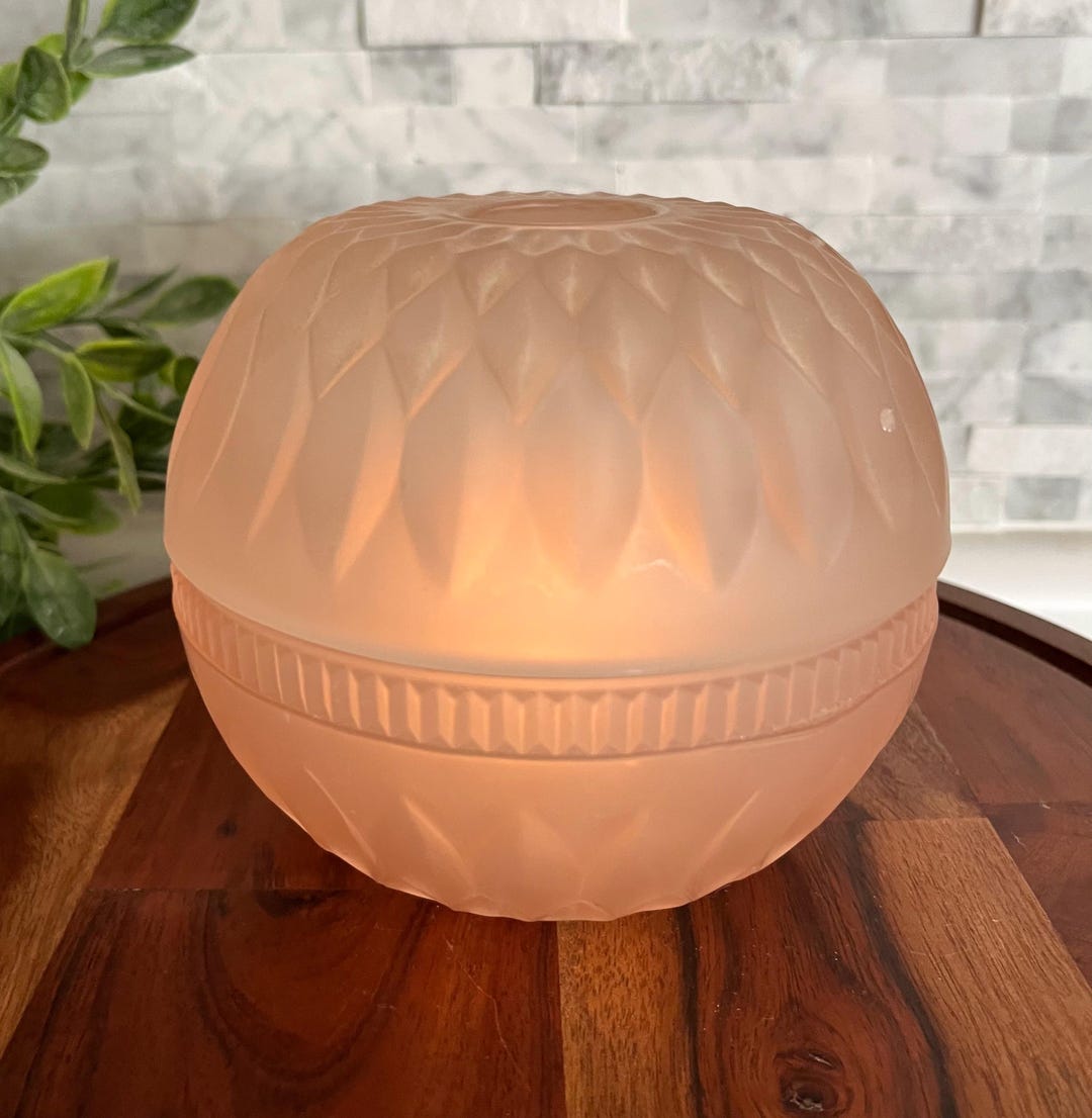 Pink Satin Frosted Fairy Light - Fairy Lamp Pink Indiana Glass - Etsy