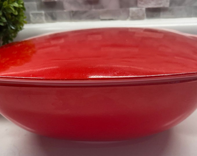 Vintage Pyrex 525-B Red Square 2.5 Quart Square Casserole With Lid - Etsy