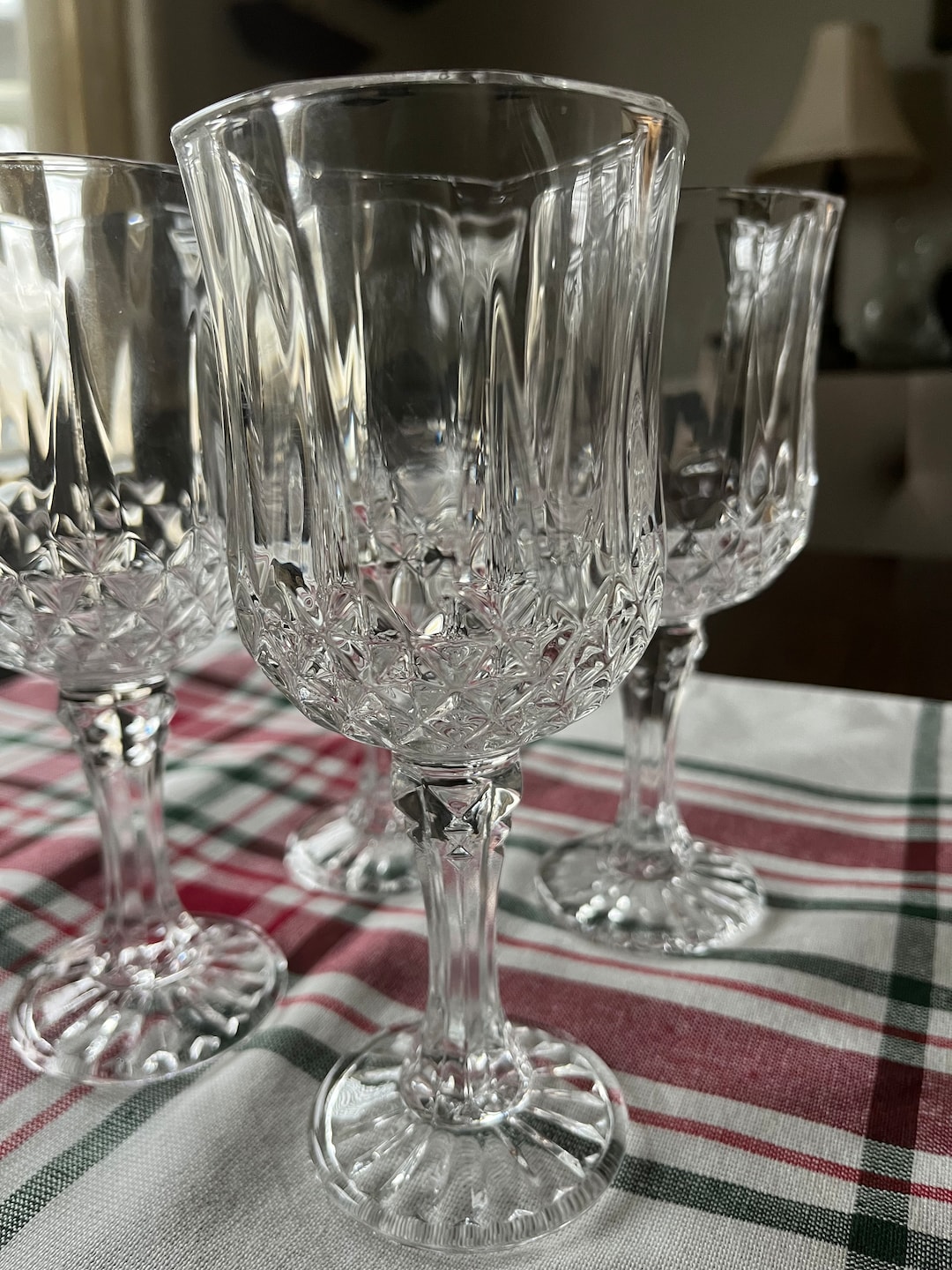 Vintage Wine or Water Stemmed Crystal Glasses Set of 4 Like New ...