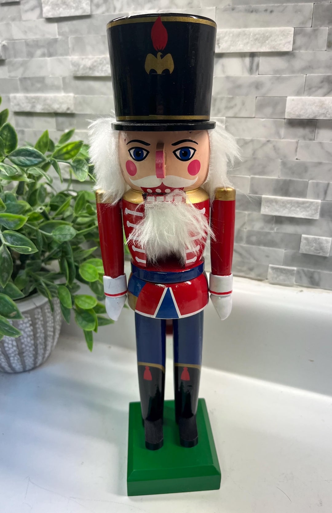 Vintage Red Coat 12 Inch Traditional Wooden Nutcracker, Festive ...
