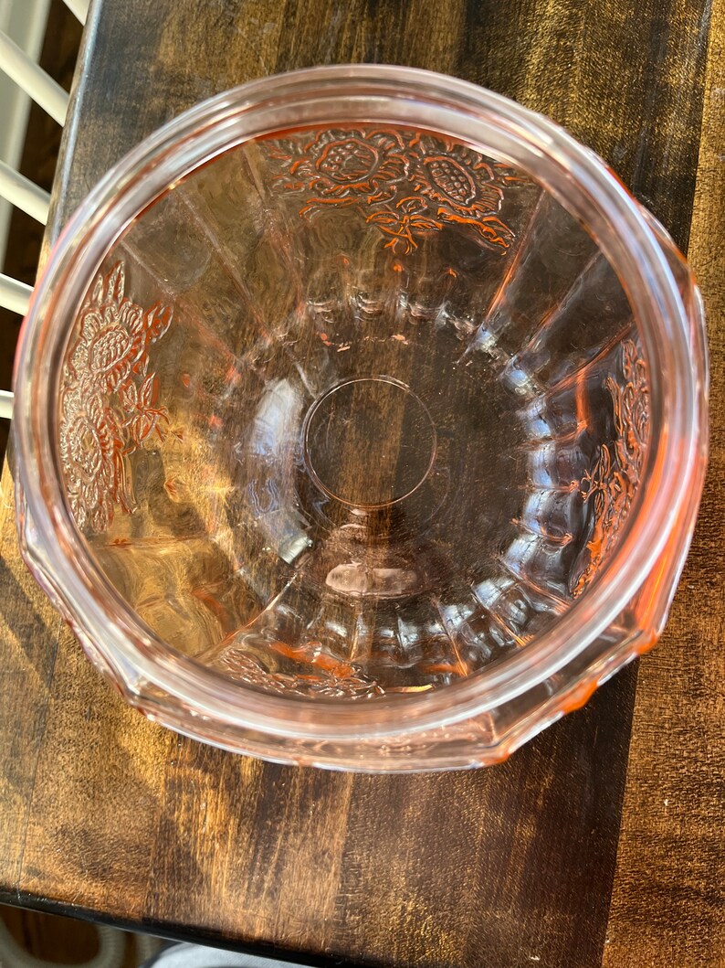 Pink 1930's Anchor Hocking Mayfair Open Rose Pattern Depression Glass ...