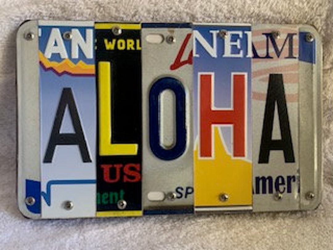Aloha License Plate - Etsy