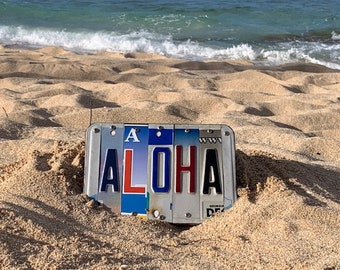 Tropical Hawaiian Aloha Whale License Plate Art Sign Made in Hawaii ...