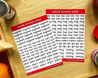 BUNDLE! School Planner Stickers, Student Planner Stickers, Academic ...
