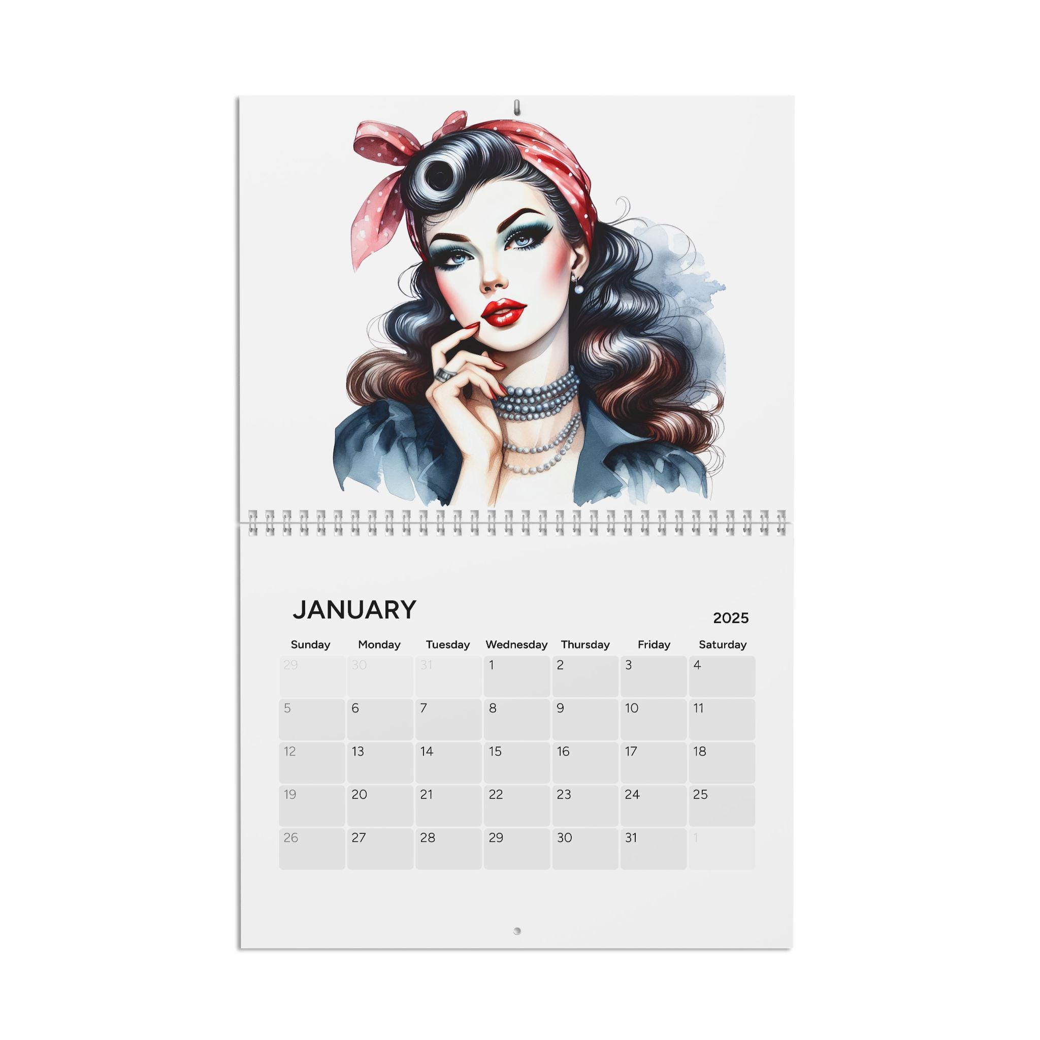 Retro Pin up Girls Wall Calendars (2025) - Etsy