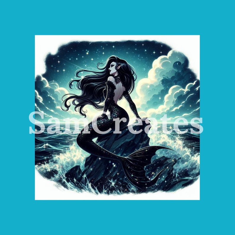 Goth Mermaids Beach PNG Tumbler T Shirt Design Gothic Mermaid Red Hair ...