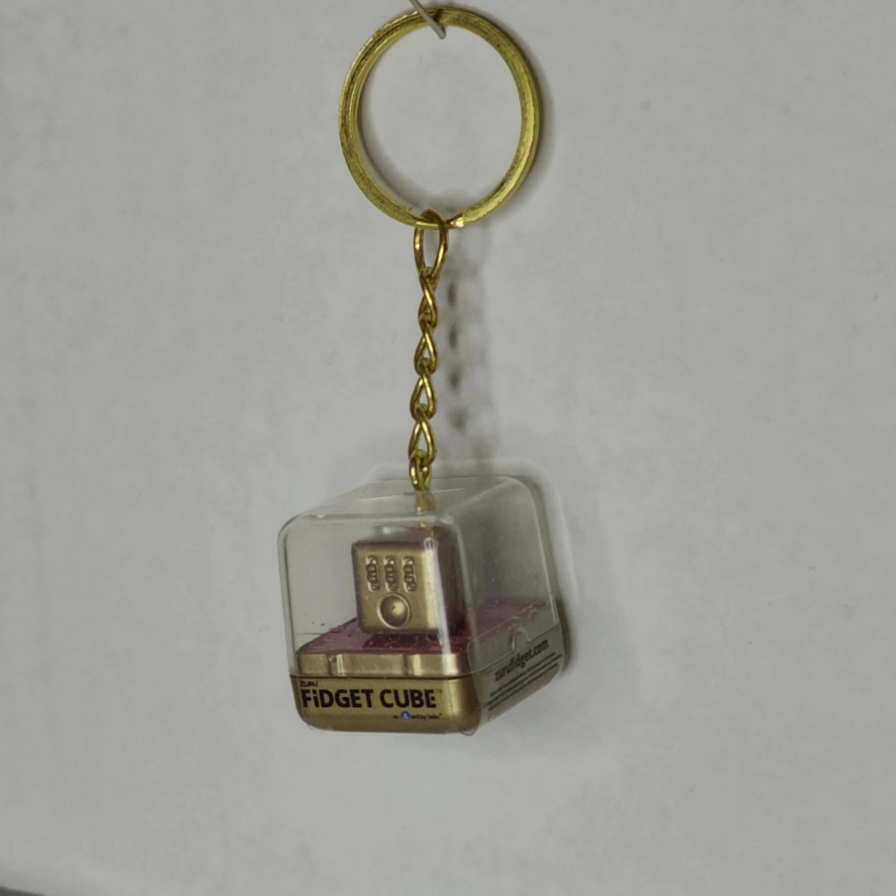 Golden Fidget Cube Keychain - Etsy