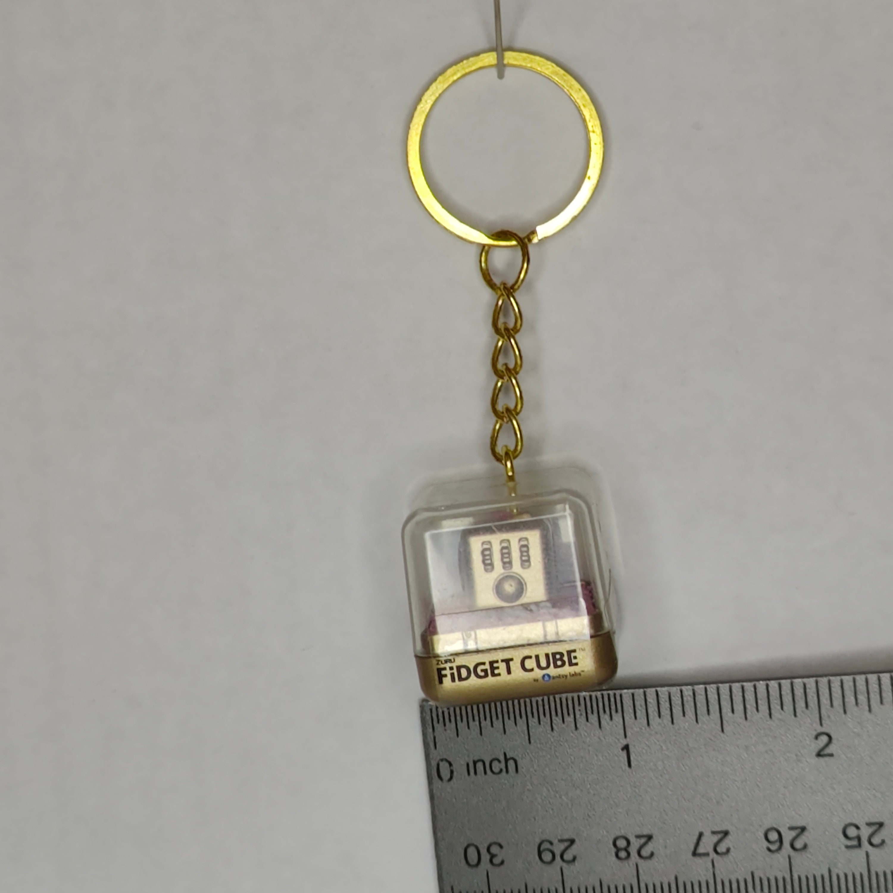 Golden Fidget Cube Keychain - Etsy