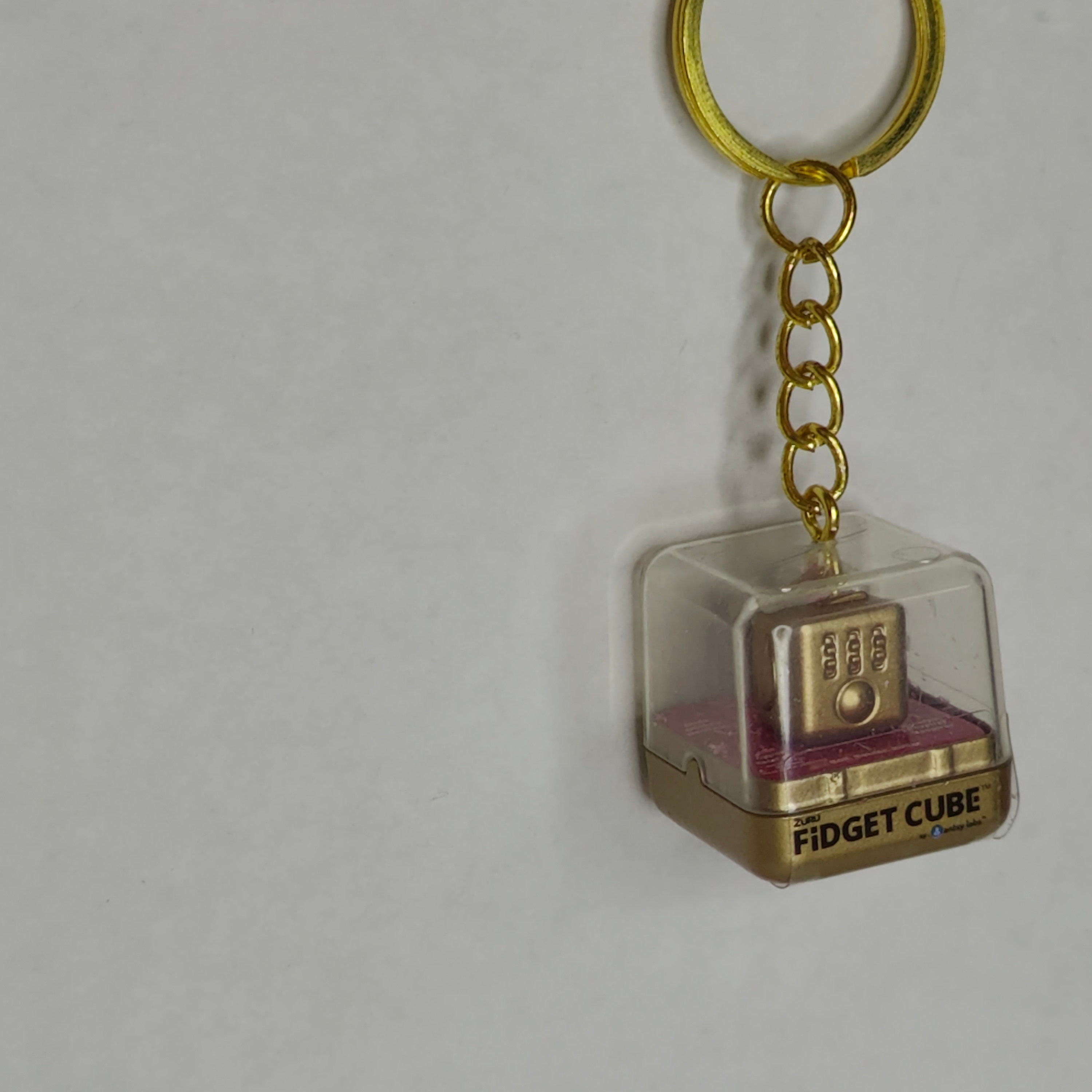 Golden Fidget Cube Keychain - Etsy