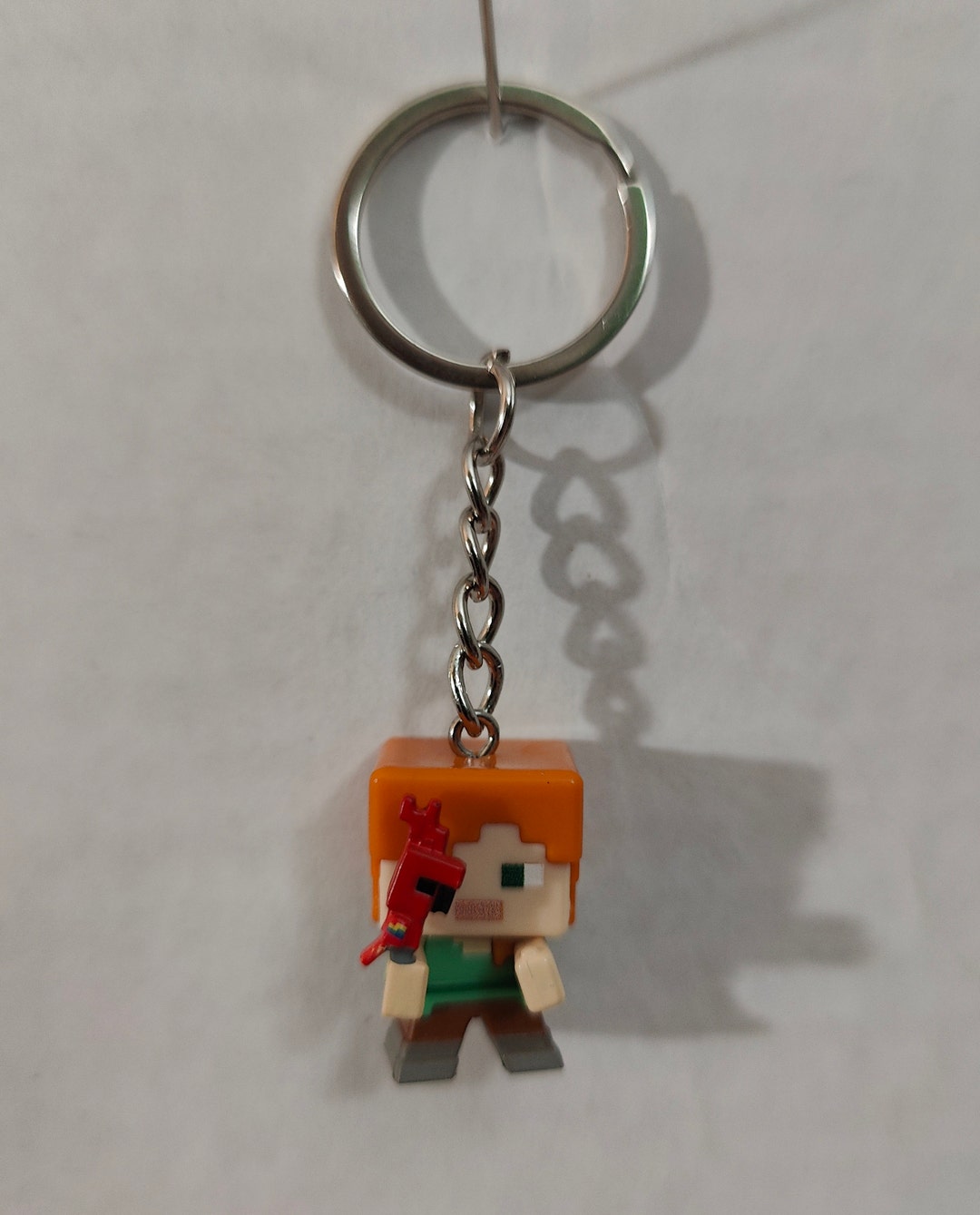 Mini Minecraft Alex With Parrott Keychain - Etsy