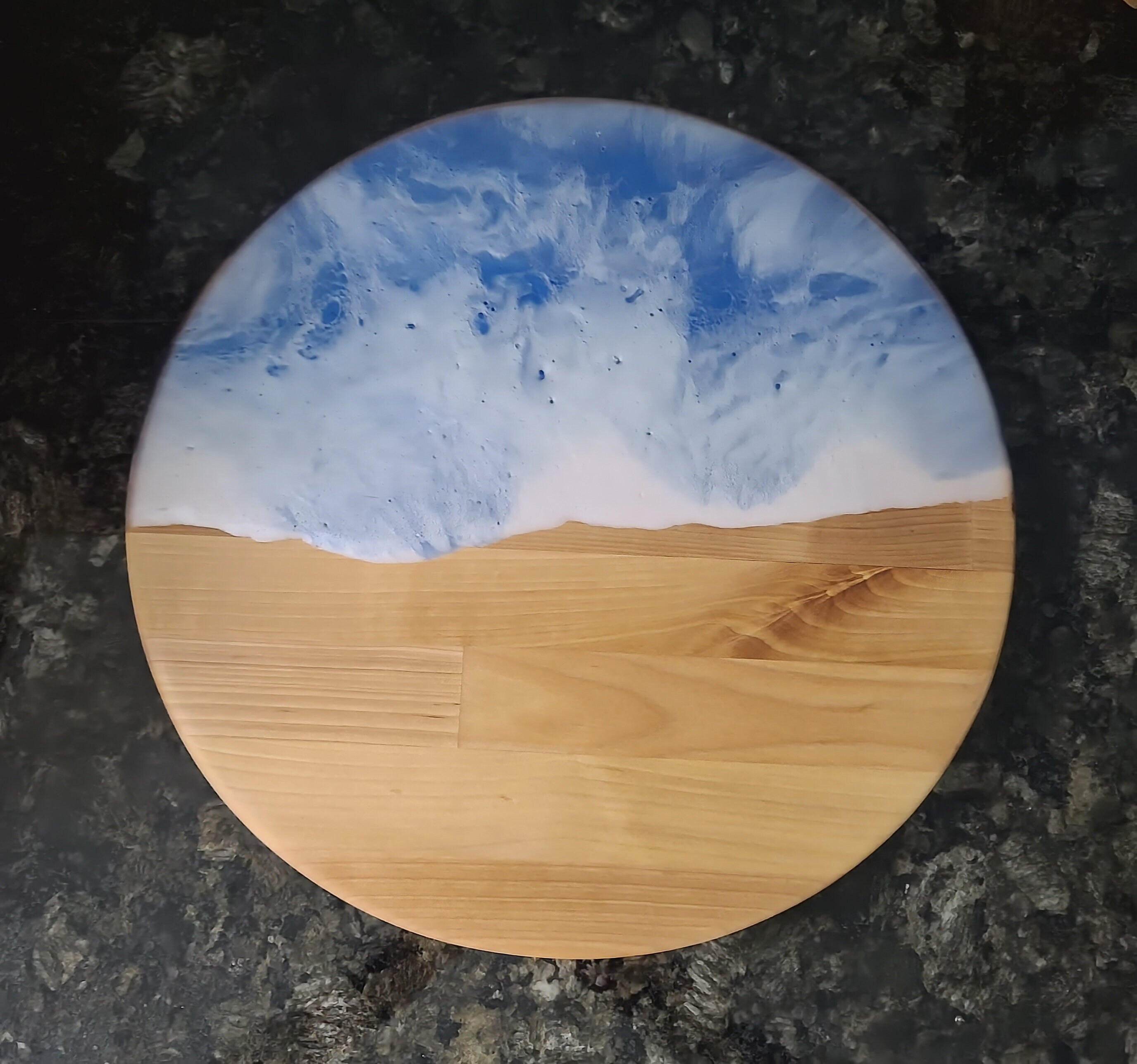 Birch and Resin Butcher Block Lazy Susan - Etsy