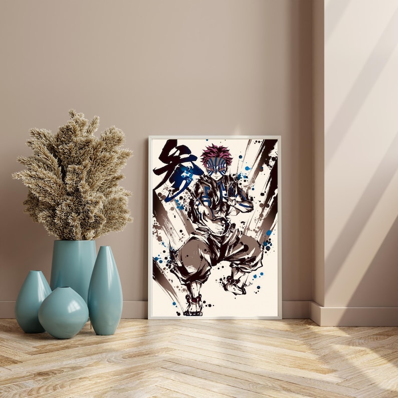 Akaza Infinity Castle Poster – Demon Slayer Anime Wall Art Print ...