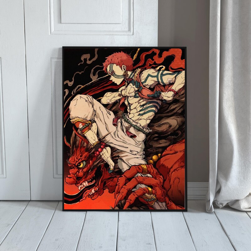 Akaza Poster Demon Slayer - Etsy