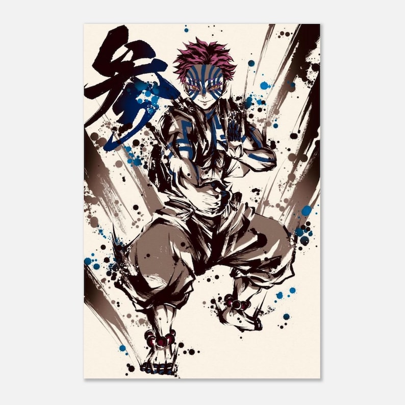 Akaza Infinity Castle Poster – Demon Slayer Anime Wall Art Print ...