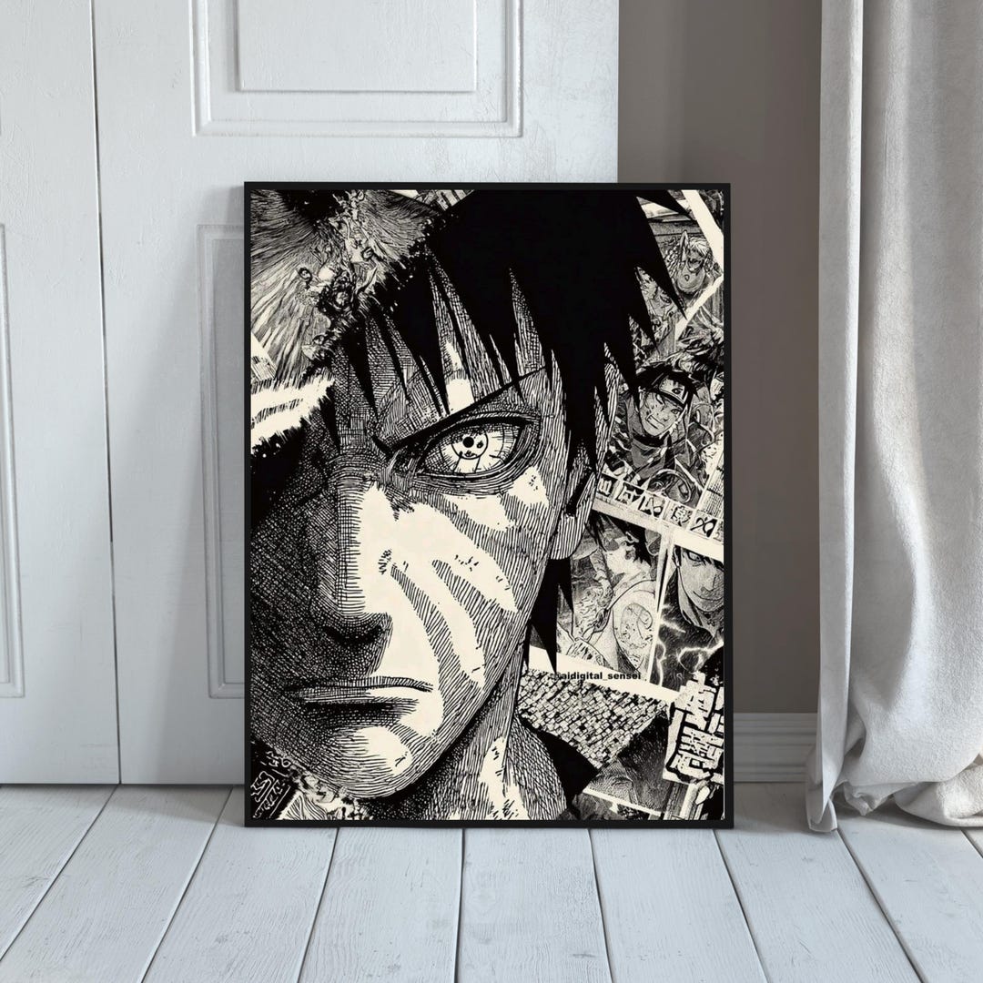 Naruto Obito Uchiha Manga Style Poster | Classic Matte Paper Wall Art ...