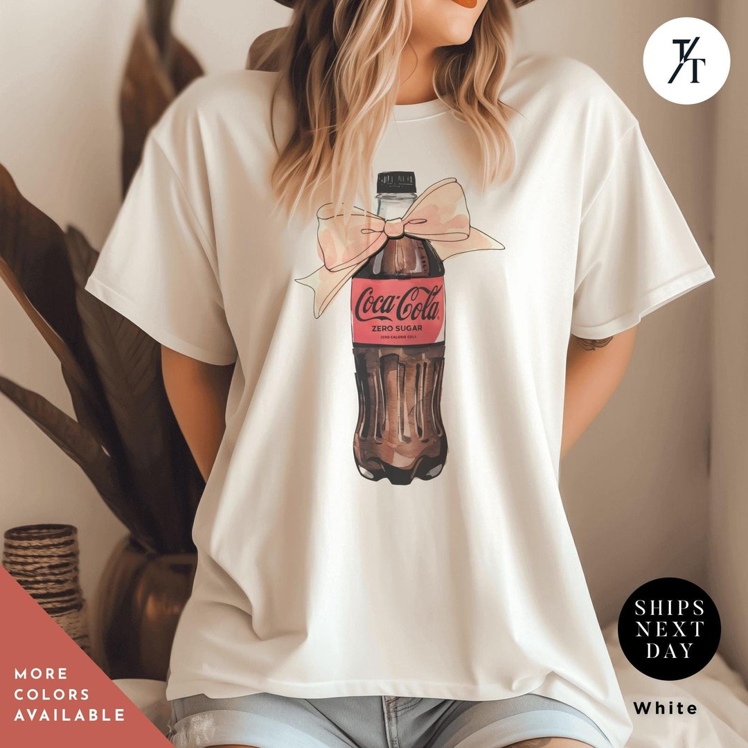Coke Zero Bow Shirt Pink Bow Coke Zero Coquette Shirt Gift for Her ...