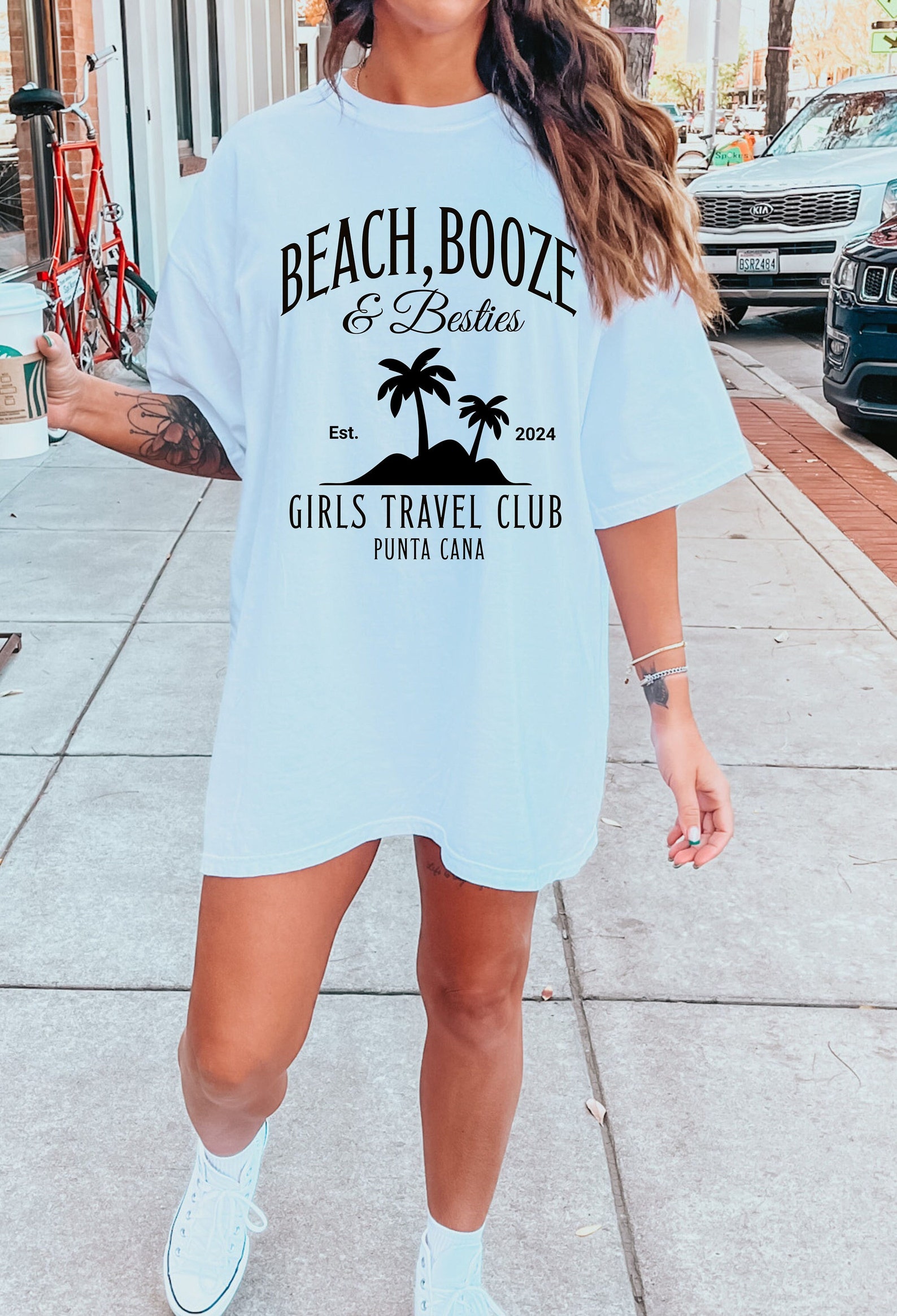 Beach Booze & Besties Social Club Tshirt, Girls Trip Travel Shirts ...