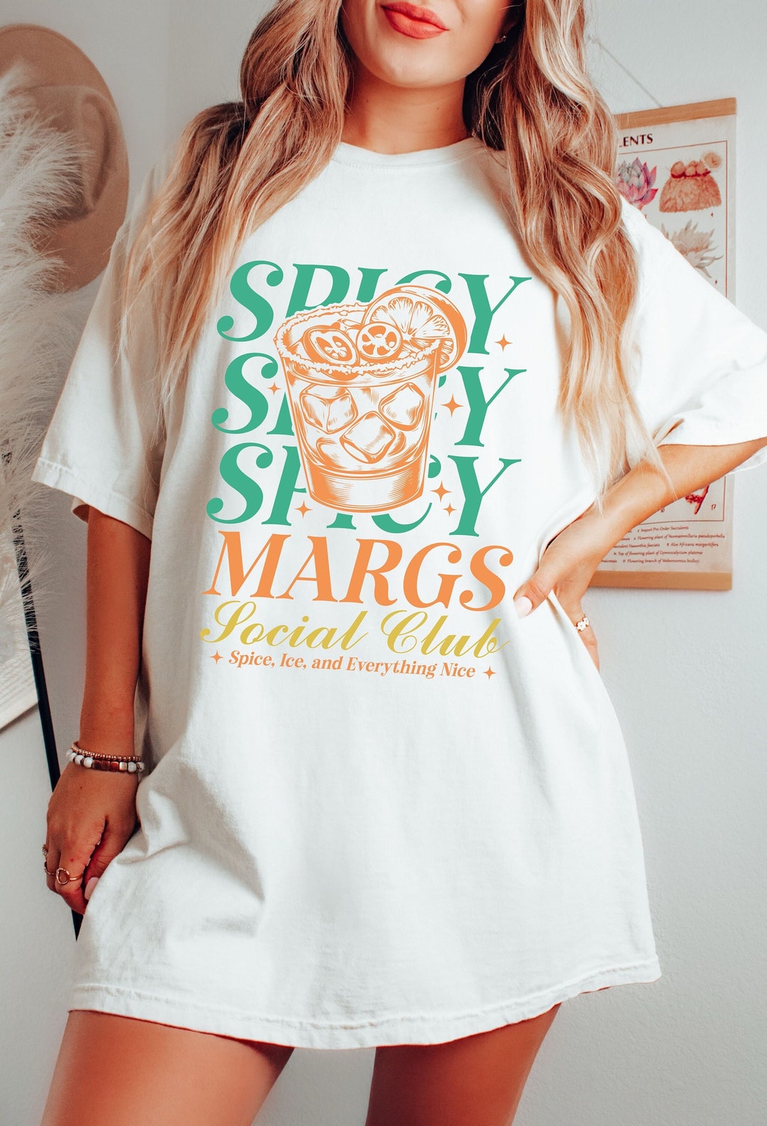 Spicy Margs Cocktail Shirt, Social Club Tee, Drinking Shirt, Cocktail ...