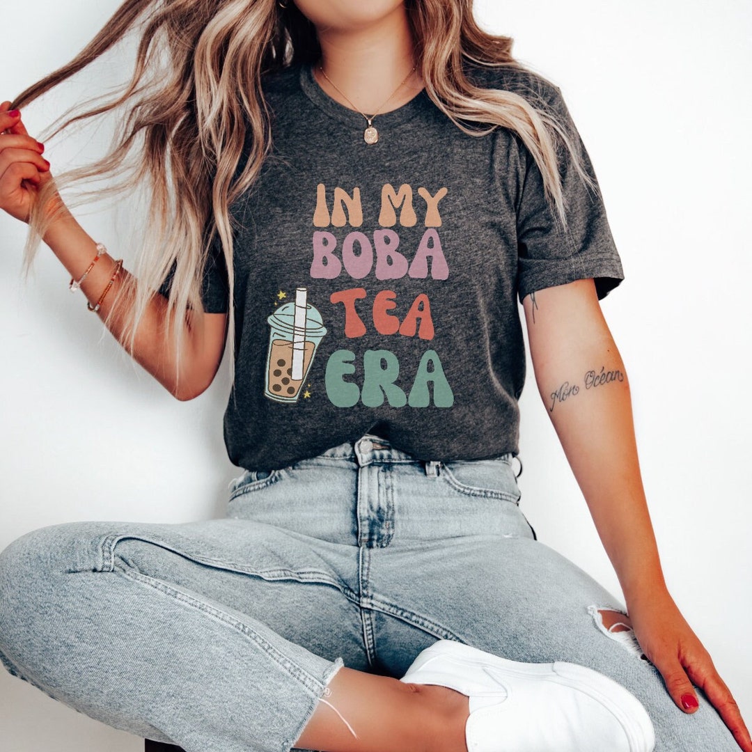 In My Boba Tea Era T- Shirt, Bobba Tea Shirt, Cute Boba Shirt, Boba ...