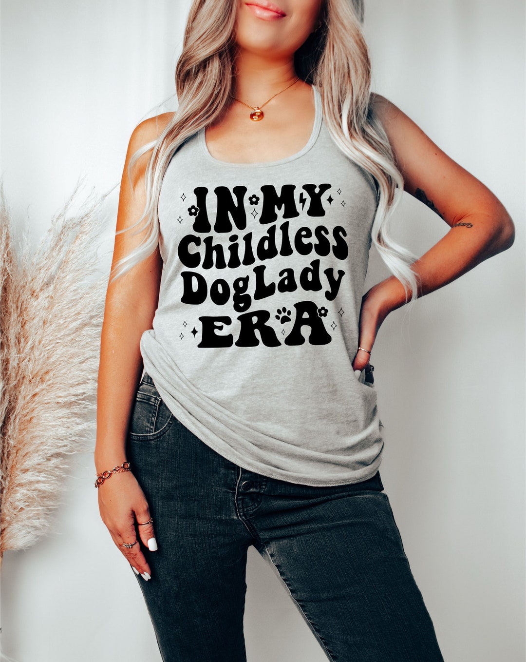 In My Childless Dog Lady Era Tank Top, Dog Lady Shirt, Dog Ladies for ...