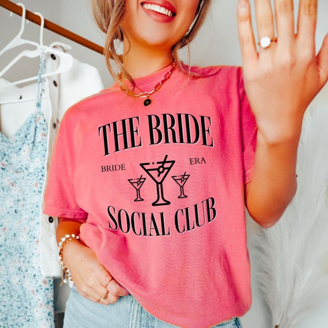 Luxury Bride Social Club Martini Comfort Color Shirt, in My Bride Era ...