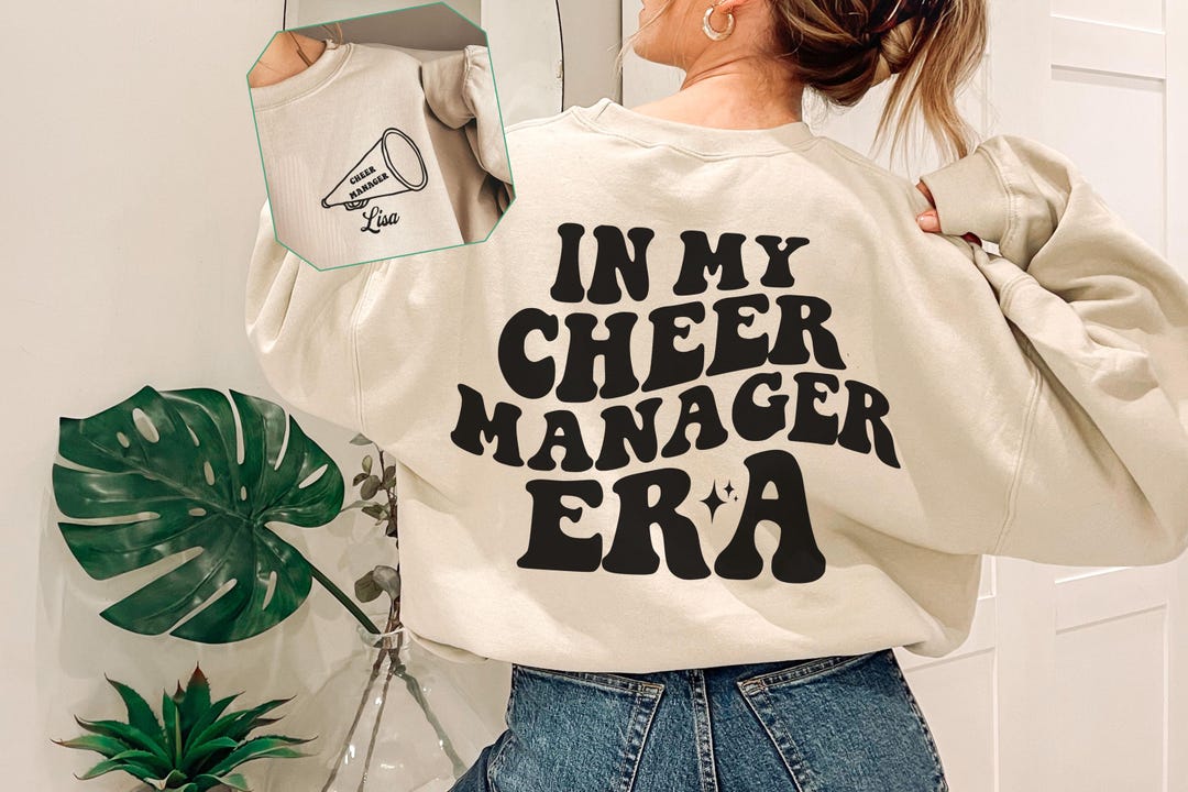 In My Cheer Manager Era Sweatshirt, Cheer Coach, Cheer Competition Gift ...