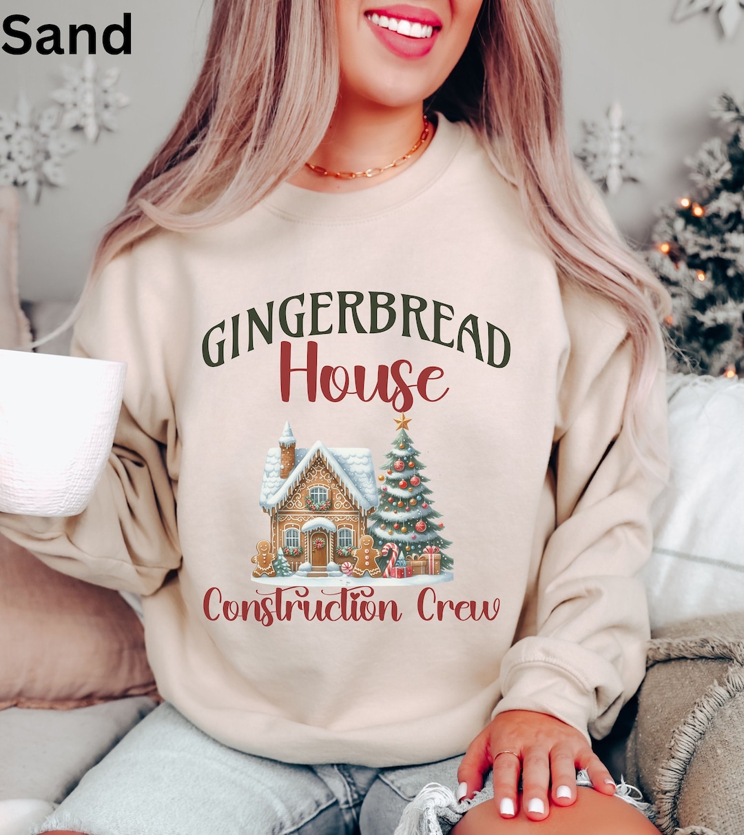 Gingerbread House Construction Crew Sweatshirt, Decorating Group Shirt ...