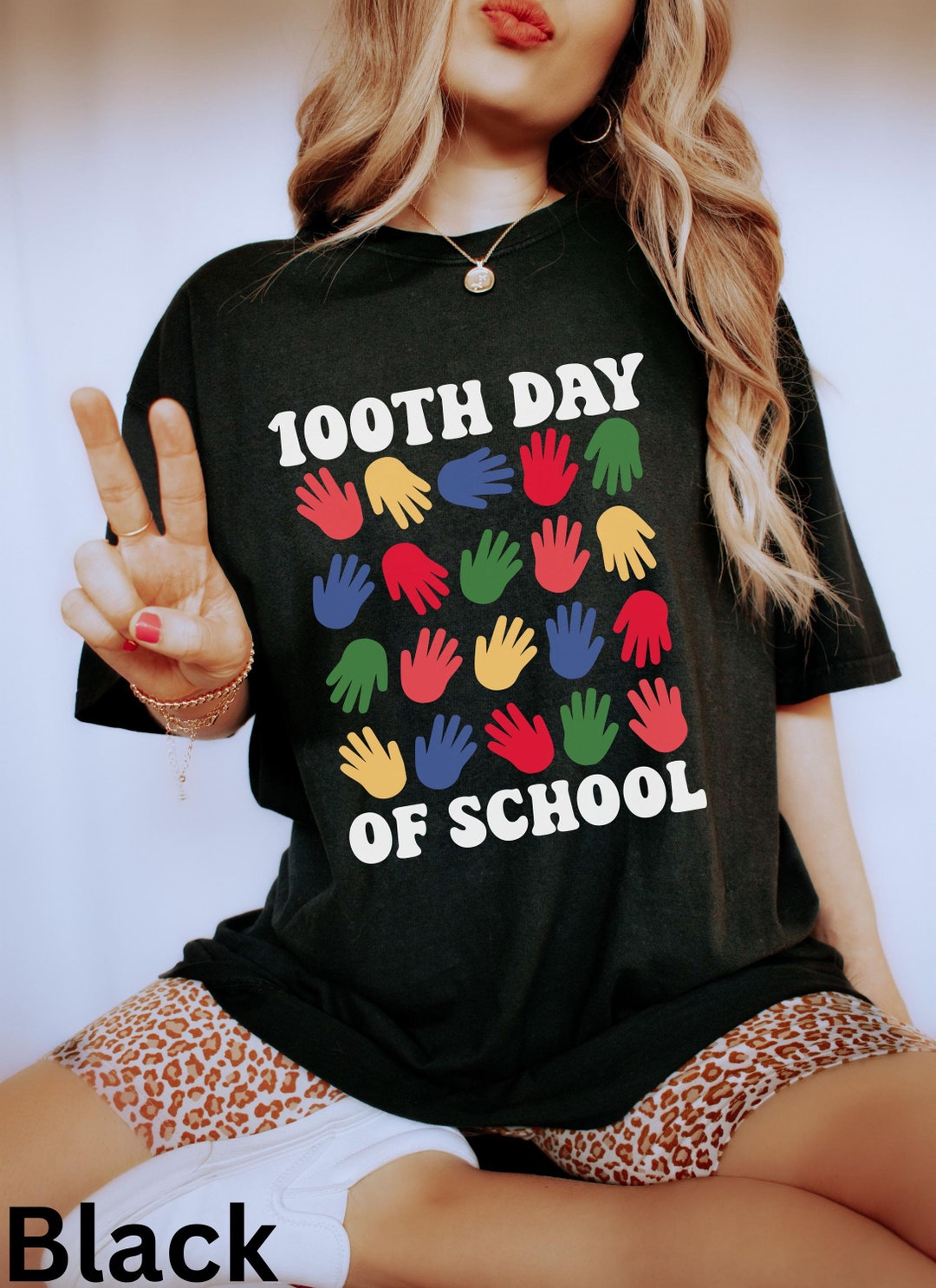 100th Day of School Hand Shirt, 100 Days of Making A Difference ...