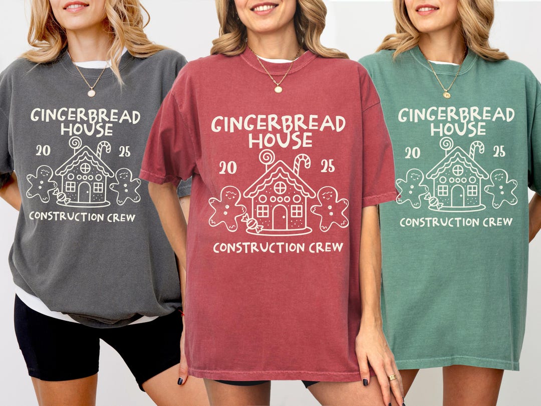 Gingerbread House Crew 2025 T-shirts, Team Gingerbread Baking Matching ...
