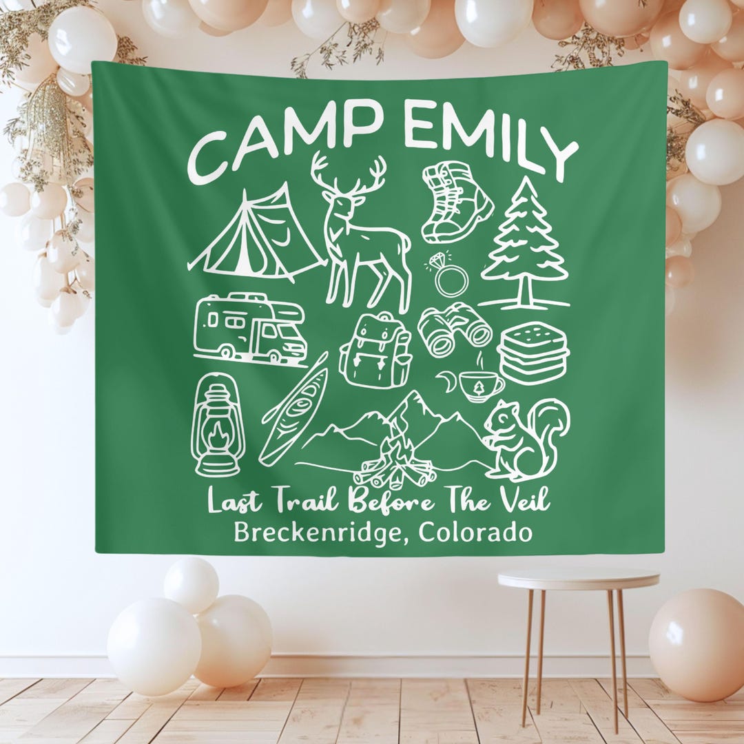 Custom Camp Bach Photo Backdrop Banner, Lake Bach Party Welcome Sign ...