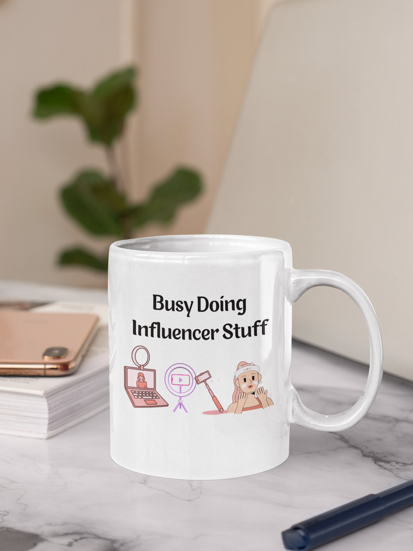 Busy Doing Influencer Stuff Mug, Influencer Mug, Social Media ...