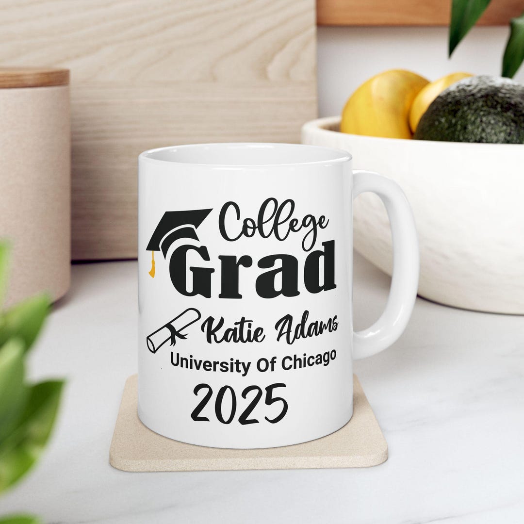 College Graduation 2025 Personalized Ceramic Mug, Student Achievement ...