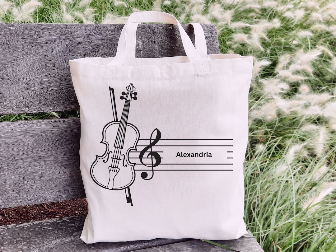 Custom Music Note Tote Bag, Trendy Tote Bag Canvas, Tote Bag Cute, Tote ...