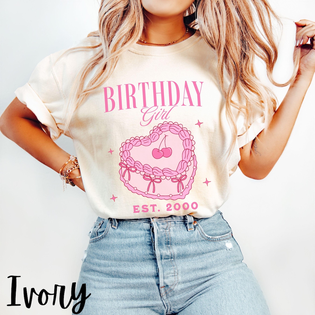 Valentine's Birthday Coquette Heart Cake Comfort Colors Shirt, Pink Bow ...