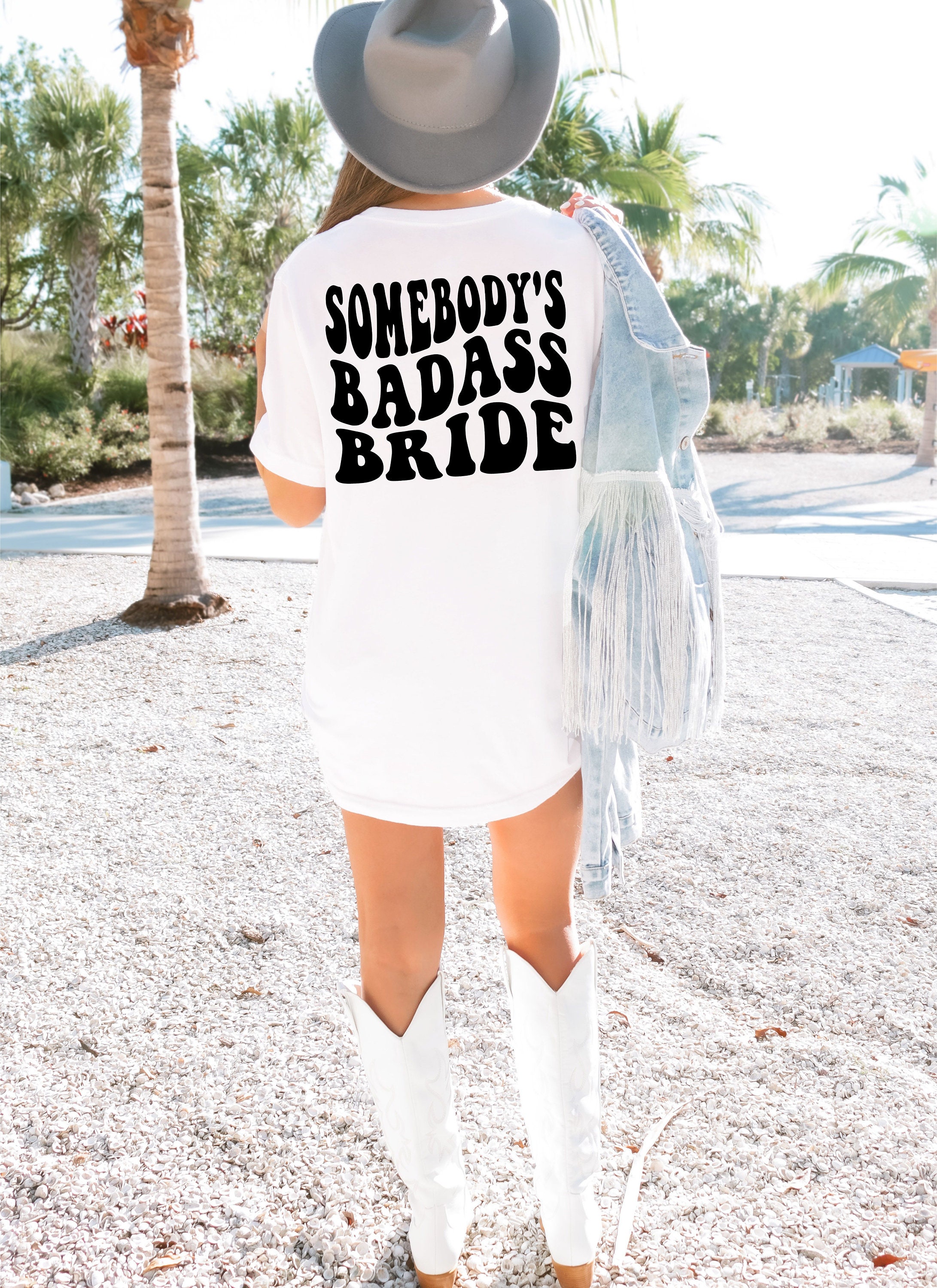 Badass Bride Squad Bachelorette Party Shirt, Somebody's Badass Bride ...