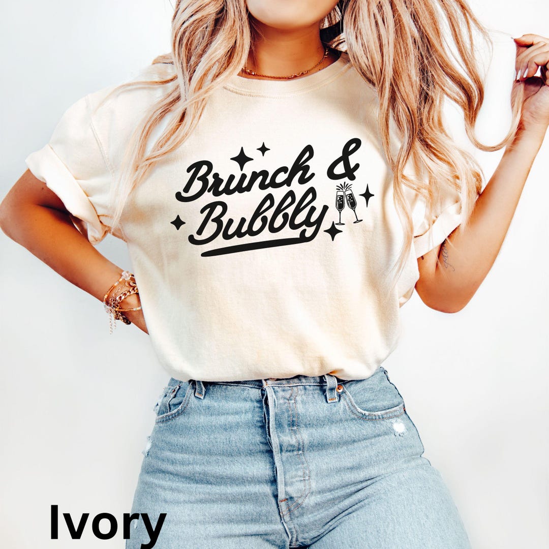Brunch & Bubbly Tshirt, Brunch Babe, Brunch Group Shirt, Cute Brunch ...